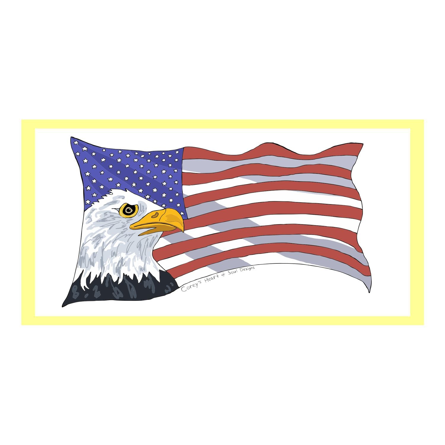 COREY'S AMERICAN FLAG & EAGLE LUMBAR SWAP – LuckyBird Apparel & Home, Inc.